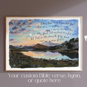 Custom Scripture Calligraphy Print, Personalized Scripture Wall Art ...