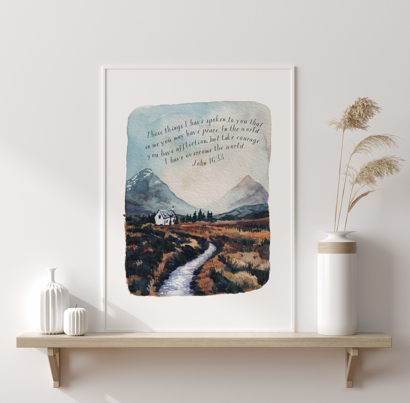 Scripture Wall Art - I Have Overcome the World, John 16:33 // Bible ...