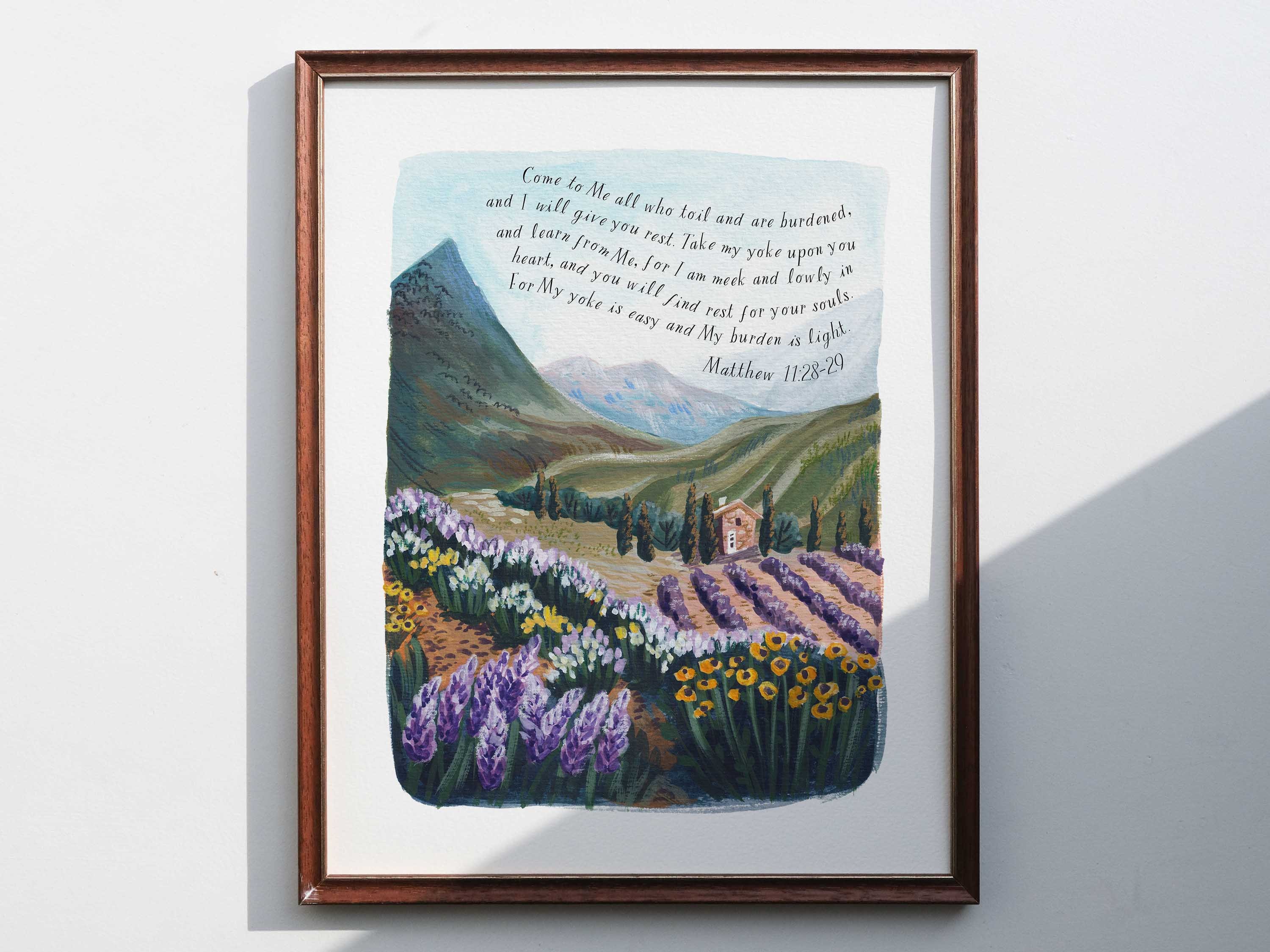 Scripture Wall Art Come to Me / Matthew 11:28-29 / Bible - Etsy