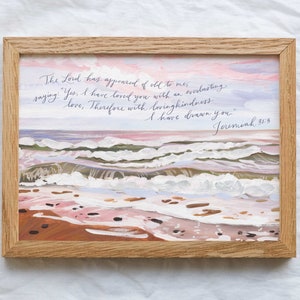 Scripture Landscape Art Print | Modern Christian Art | "i Have Loved ...