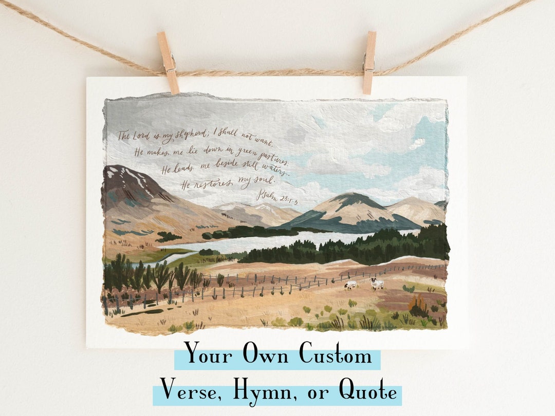 Custom Bible Verse Print, Personalized Scripture Wall Art, Custom ...