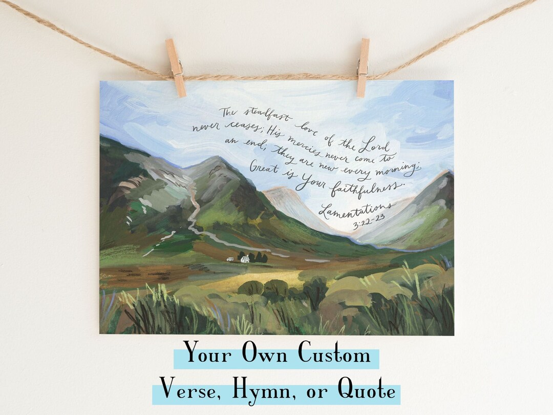 Custom Bible Verse Print, Personalized Scripture Wall Art, Custom ...