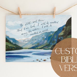 Custom Bible Verse Print, Personalized Scripture Wall Art, Custom ...