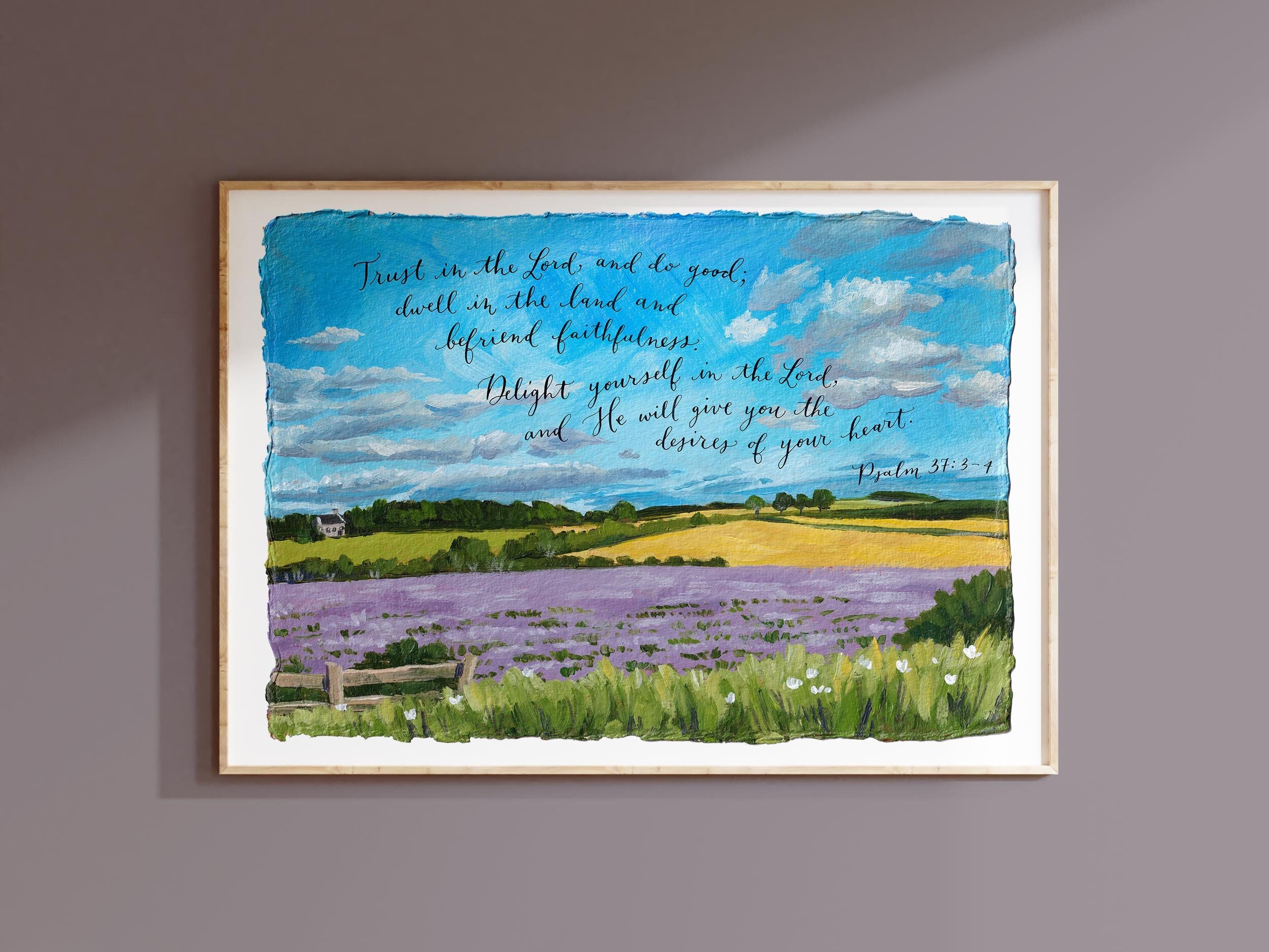 Bible Verse Artwork / Delight Yourself in the Lord / Scripture - Etsy