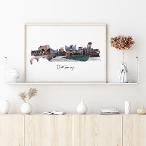 Chattanooga, Tennessee Skyline // Fine Art Giclee Print - Etsy