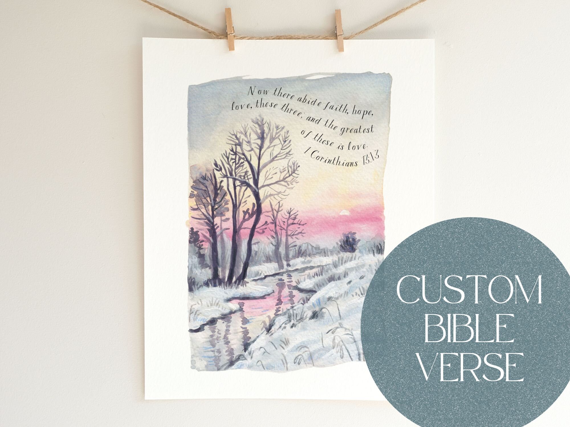 Custom Bible Verse Print Personalized Scripture Wall Art - Etsy