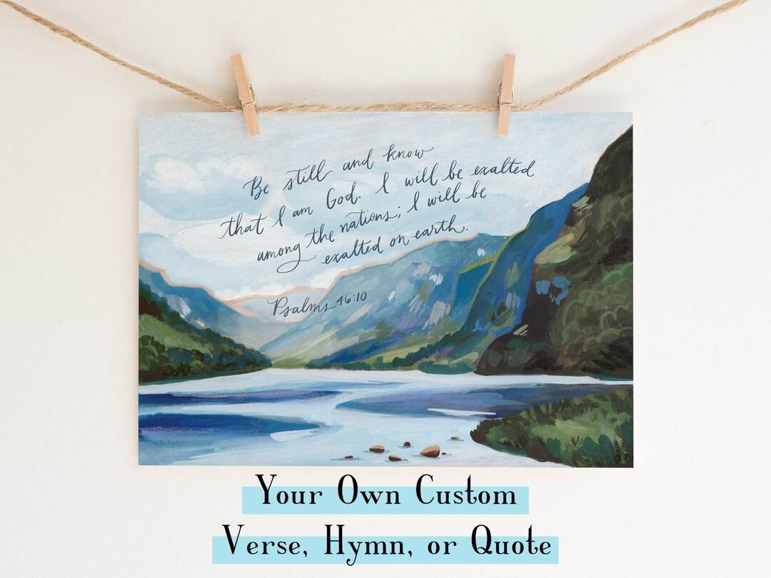 Custom Bible Verse Print, Personalized Scripture Wall Art, Custom ...