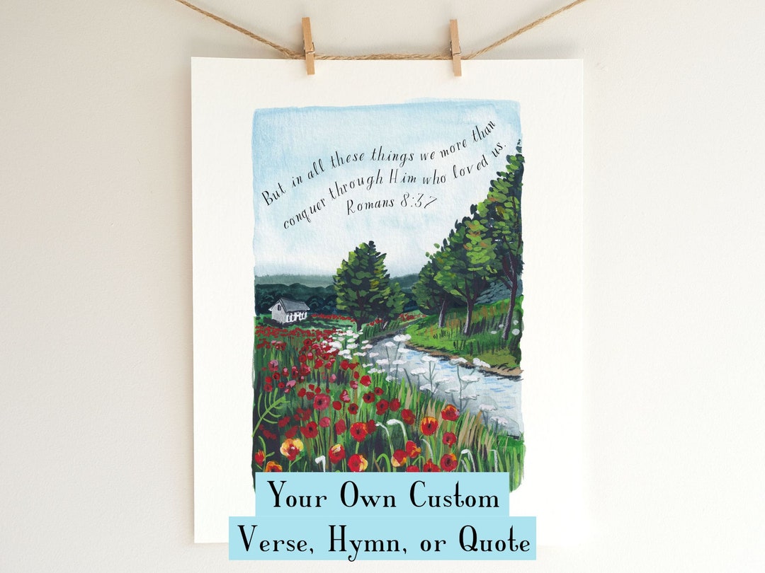 Custom Bible Verse Print, Personalized Scripture Wall Art, Custom ...