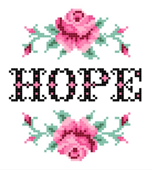 Hope Floral Counted Cross Stitch Pattern Instant Download - Etsy