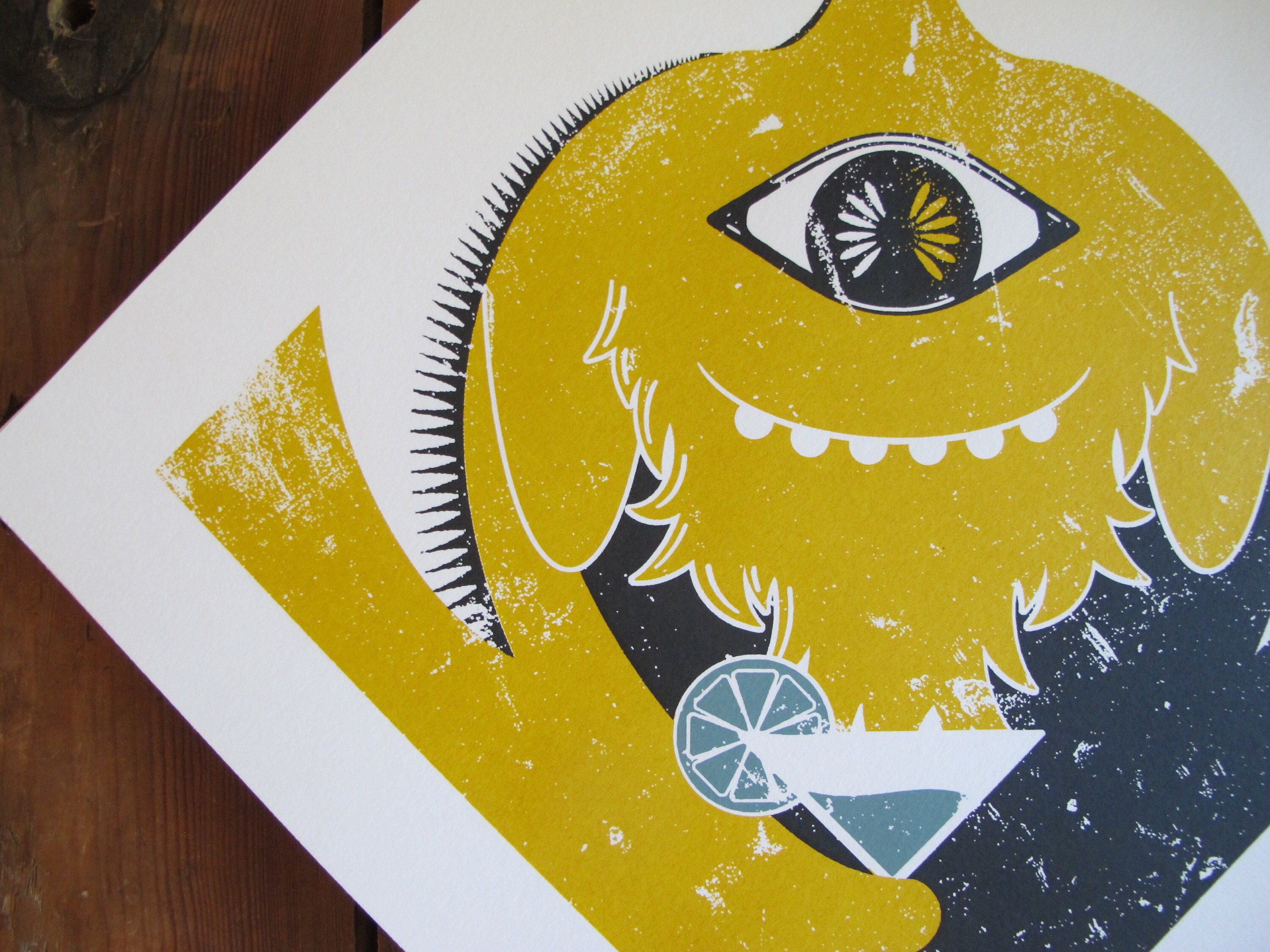 James Treadaway: Gin Monster Unframed Screenprint - Etsy
