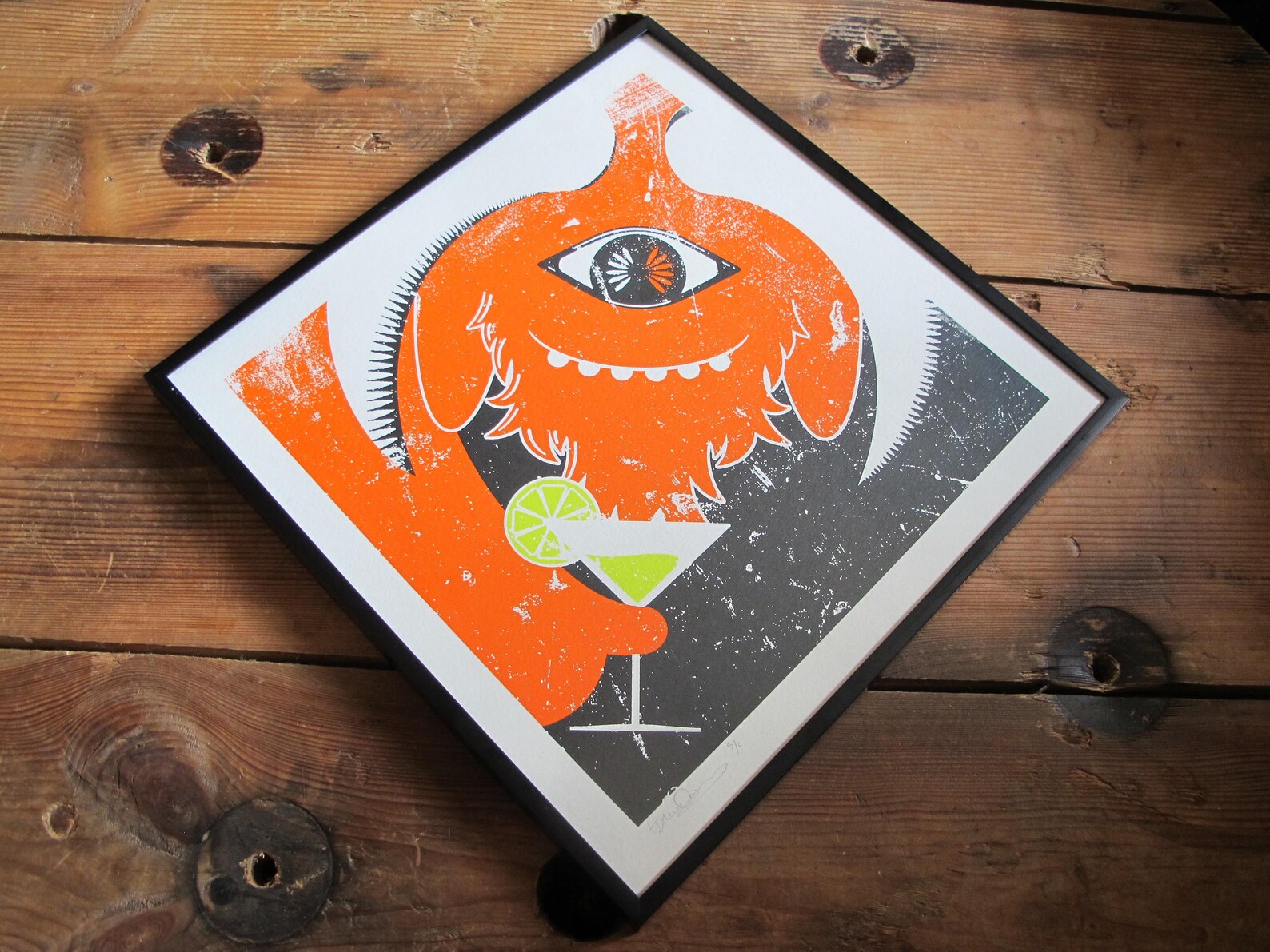 James Treadaway: Gin Monster Unframed Screenprint - Etsy