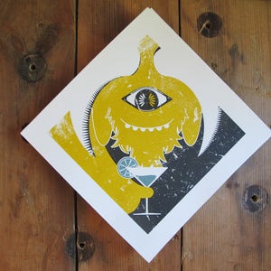 James Treadaway: Gin Monster Unframed Screenprint - Etsy