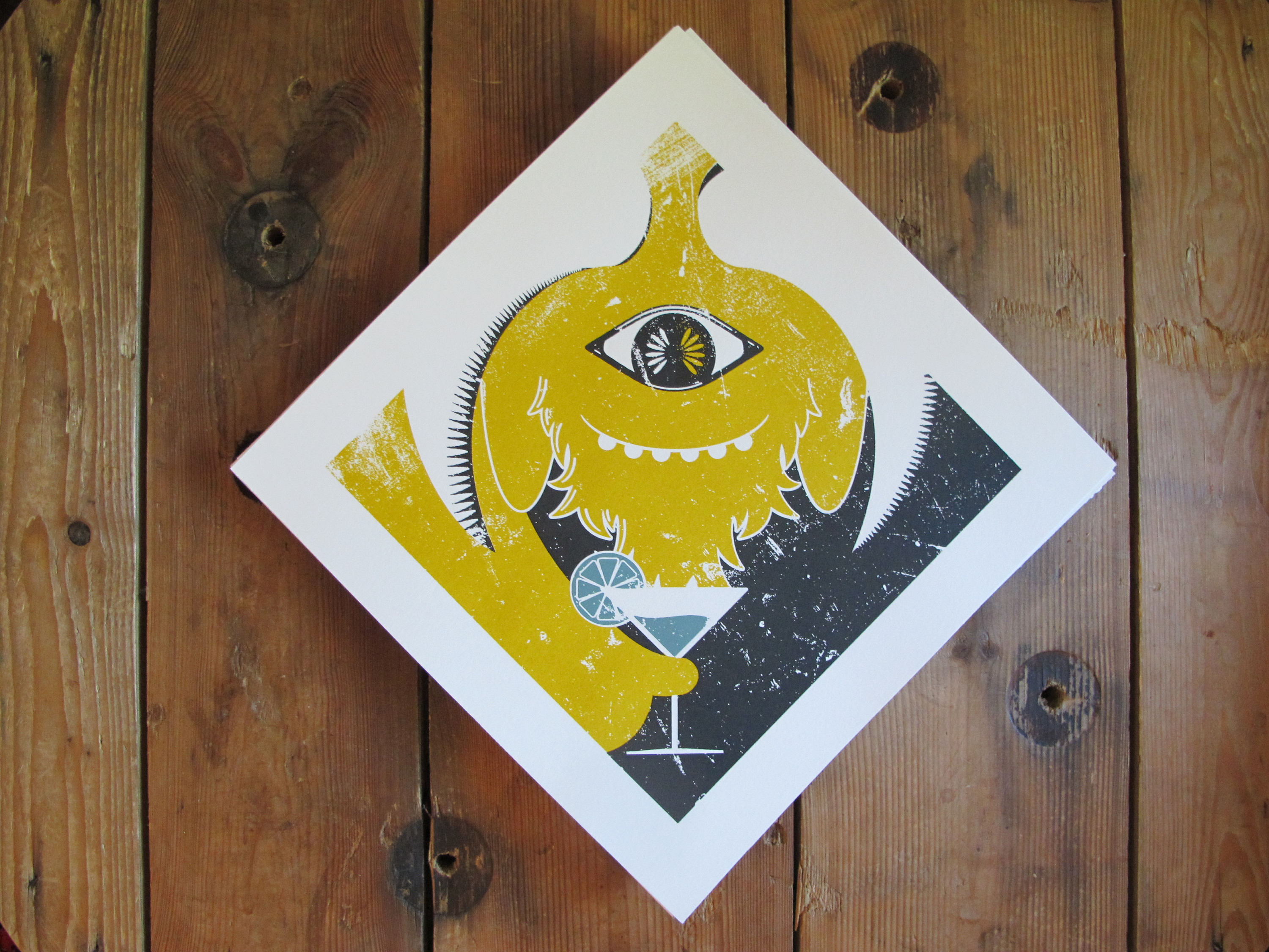 James Treadaway: Gin Monster Unframed Screenprint - Etsy
