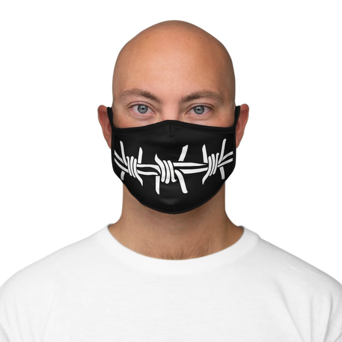 Barbed Wire Fitted Polyester Face Mask Goth Face Mask - Etsy