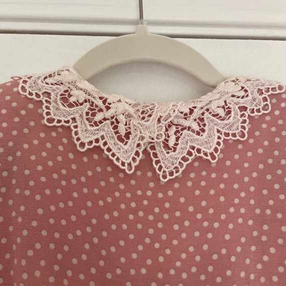 80s vintage Jane Singer pink and white polka dot dres… - Gem