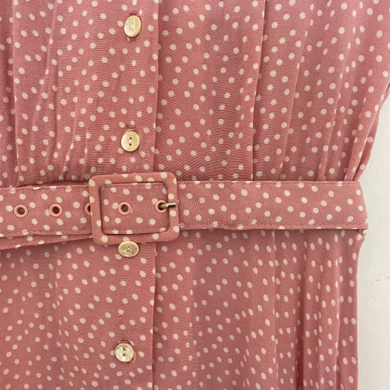 80s vintage Jane Singer pink and white polka dot dres… - Gem