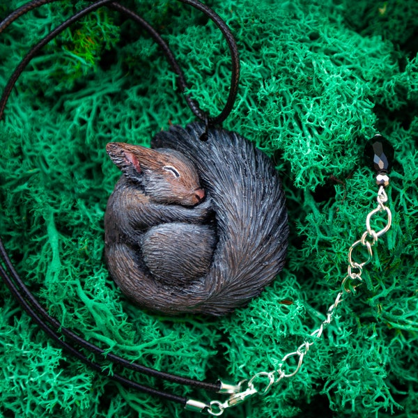 Squirrel Necklace - Etsy
