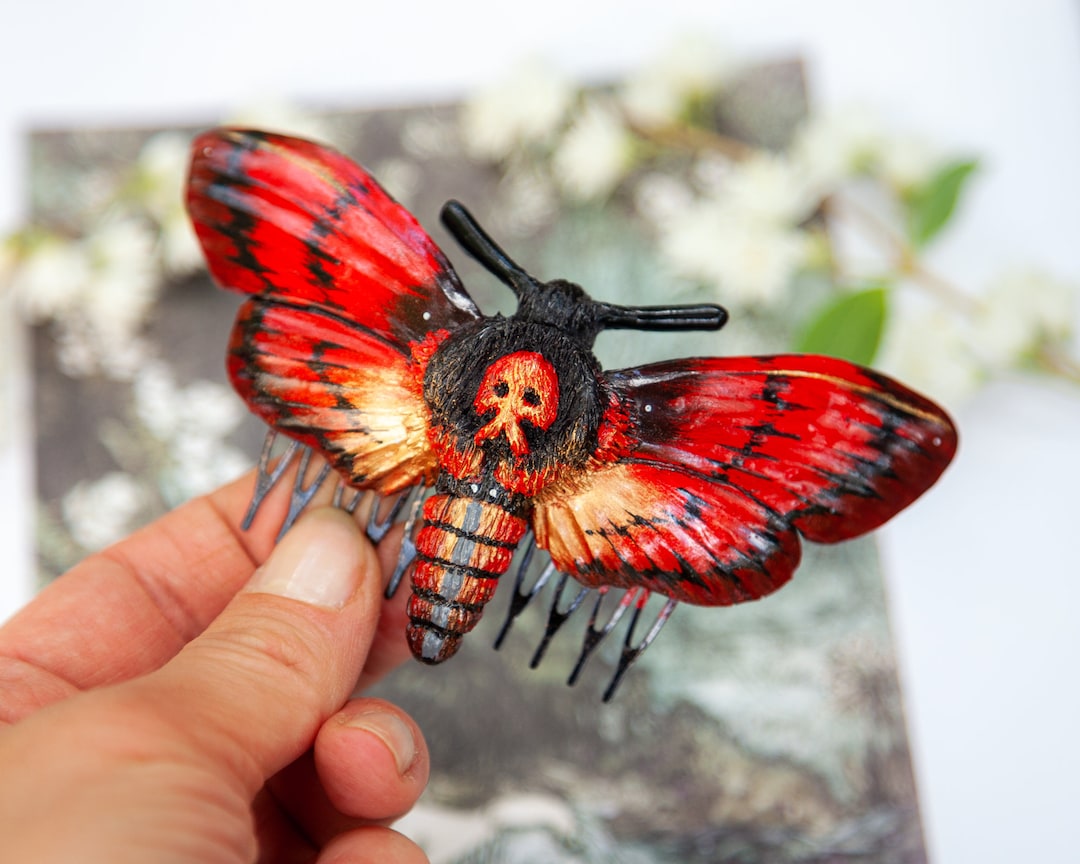 Deathhead Hawk-moth Hair Comb - Moth - Deathhead Hawk-moth - Moth Hair ...