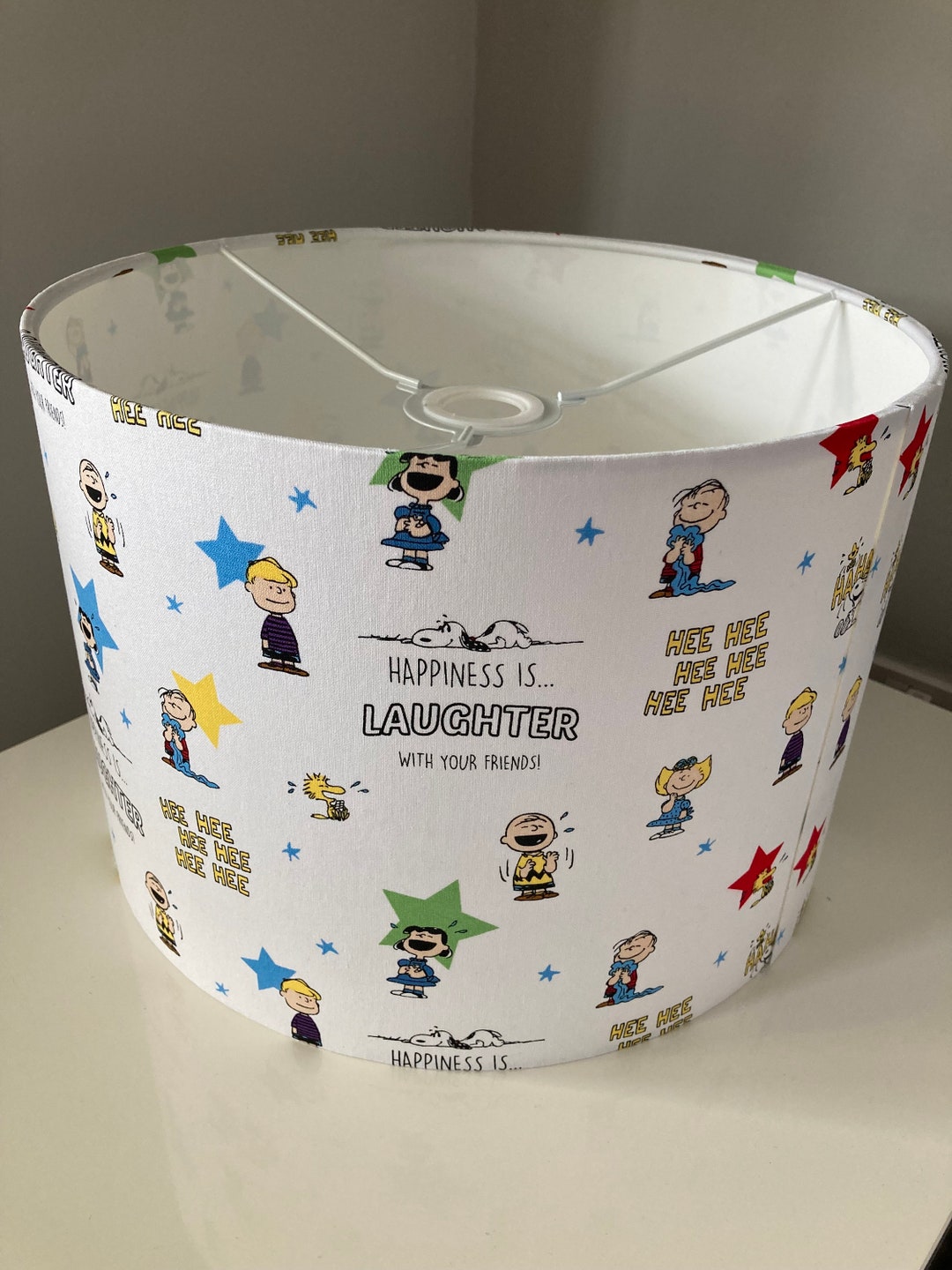 Snoopy Peanuts Charlie Brown Fabric Handmade Lampshade Drum 20cm 30cm ...