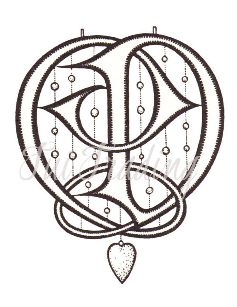 CD Logo Digital Letters Initials Clipart Antique Lettering | Etsy