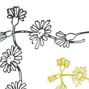 Vector Daisy Chain Border Ornamental Edges Card Elements | Etsy