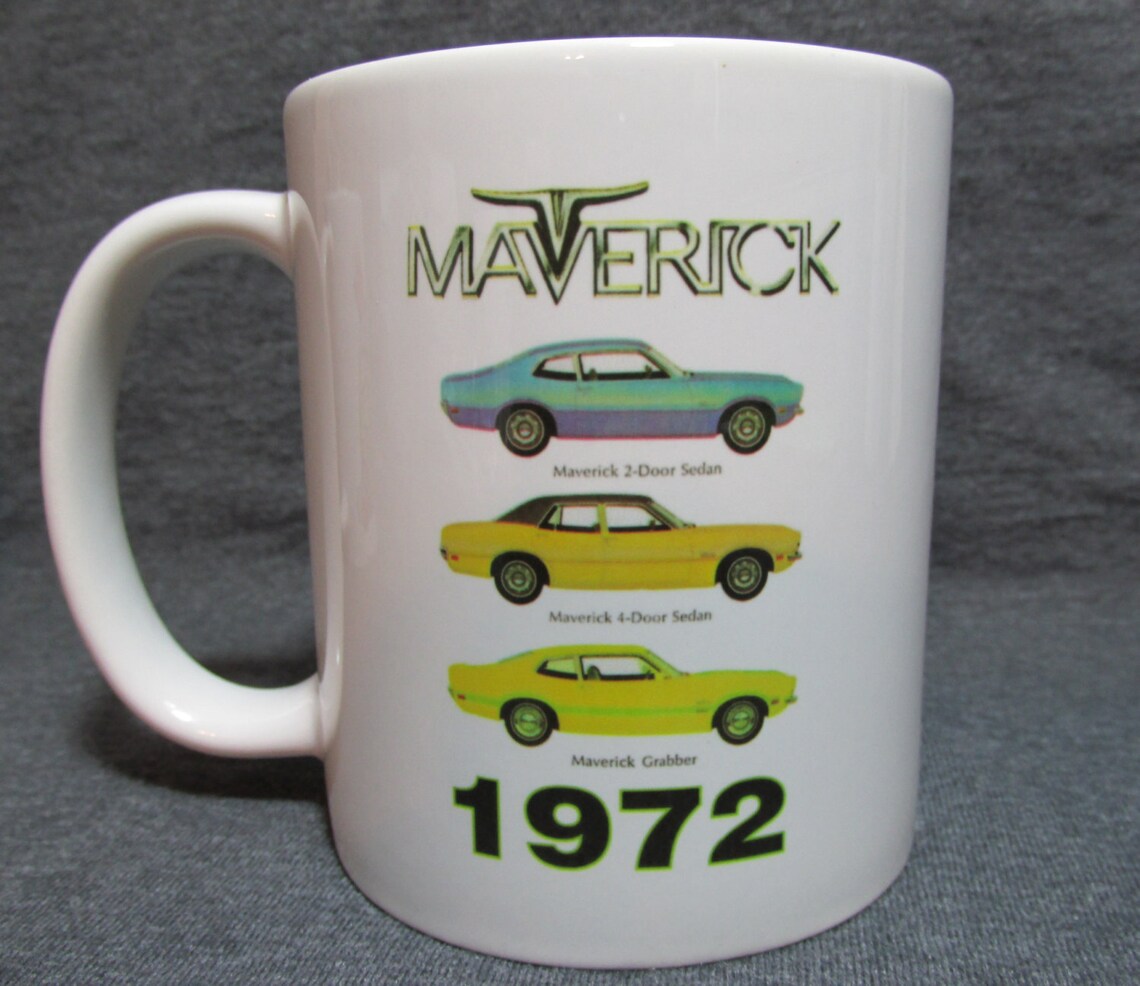 1972 Ford Maverick Line 11 Oz Coffee Cup Mug Cool 70's - Etsy