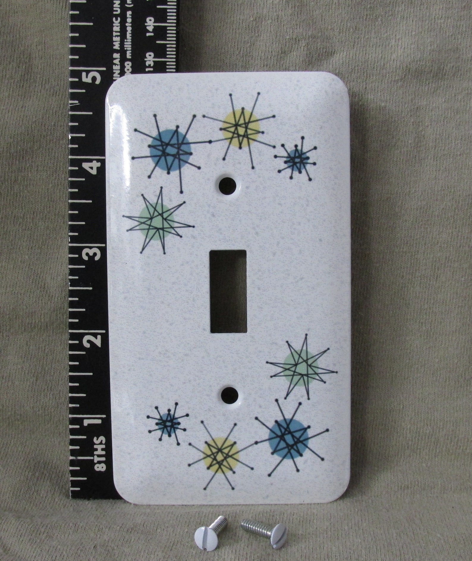 Atomic Starburst Slim Style Metal Light Switch Cover - Etsy