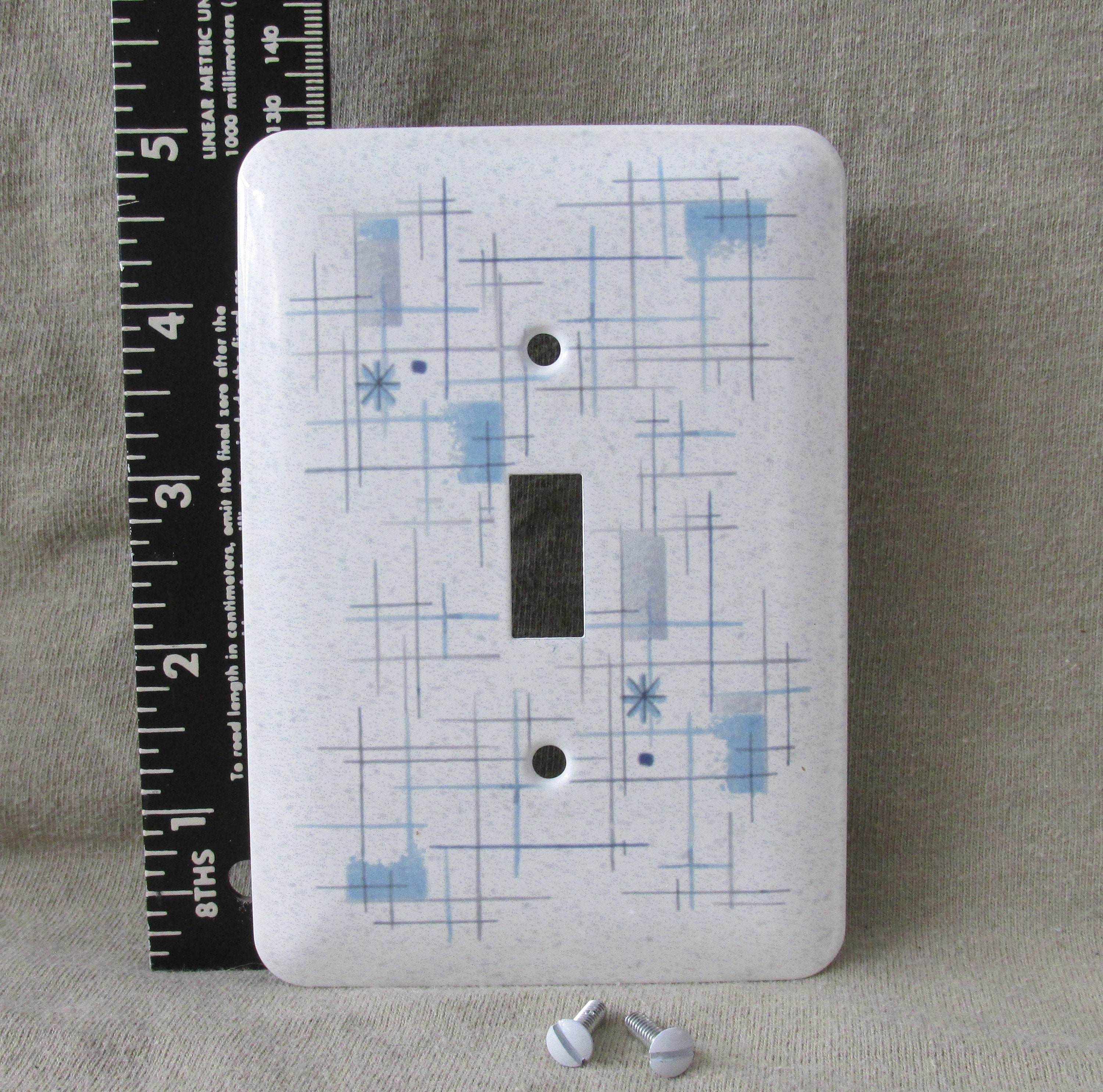 Mid Century Modern Atomic Metal Light Switch Cover - Etsy