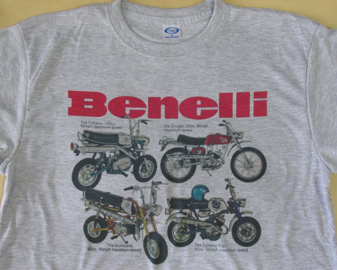Benelli Volcano Hurricane Dynamo Cougar Graphic T-shirt Ashen Grey New ...