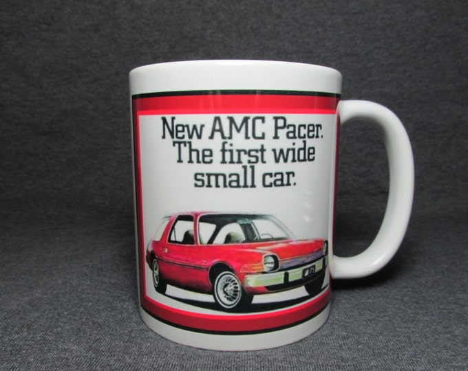 1975 Red AMC Pacer 11oz Coffee Mug, Cup Sharp Vintage Ad Image Great ...