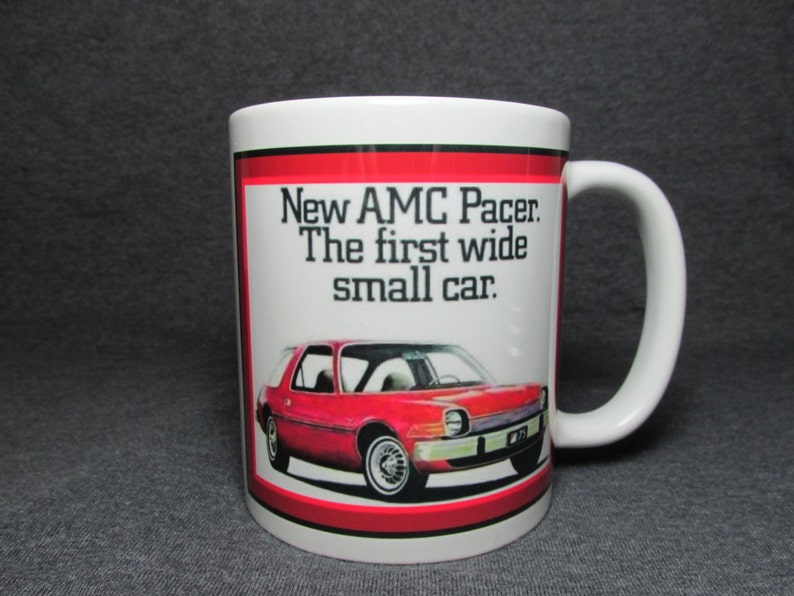 1975 Red AMC Pacer 11oz Coffee Mug Cup Sharp Vintage Ad - Etsy