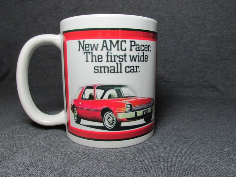 1975 Red AMC Pacer 11oz Coffee Mug Cup Sharp Vintage Ad - Etsy