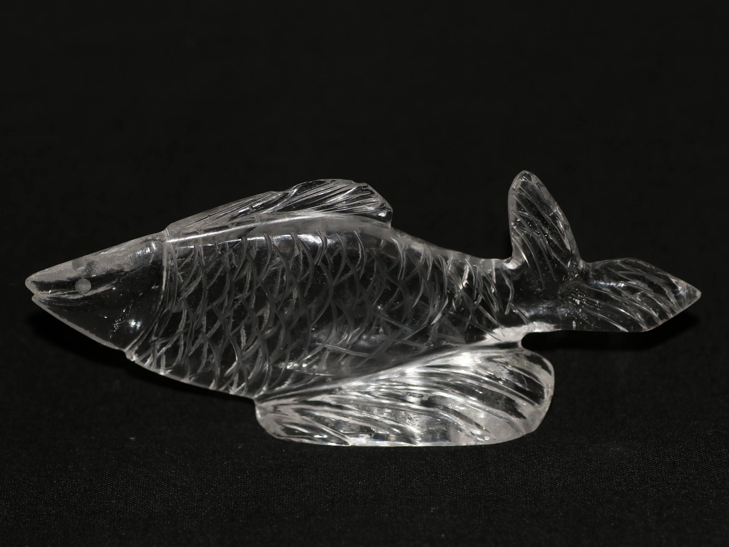 Crystal Fish Sculpturenatural Clear Ice Crystal Gem Stone - Etsy