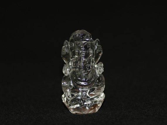 Crystal Ganesh Statue Hindu God Clear Quartz Gemstone Hand | Etsy