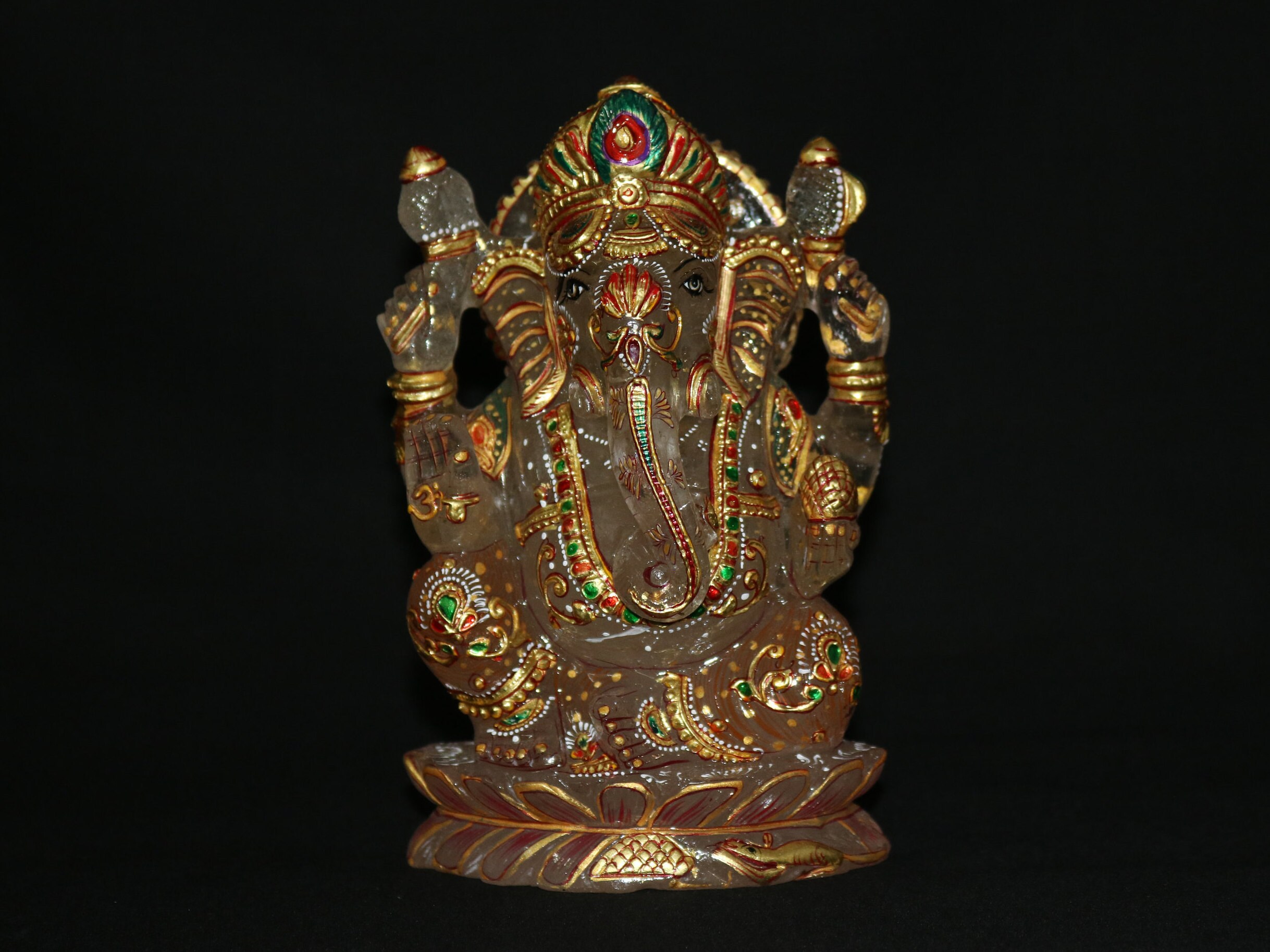 Crystal Ganesh Statue Indian God Hand Carved Beautiful Ganesh | Etsy