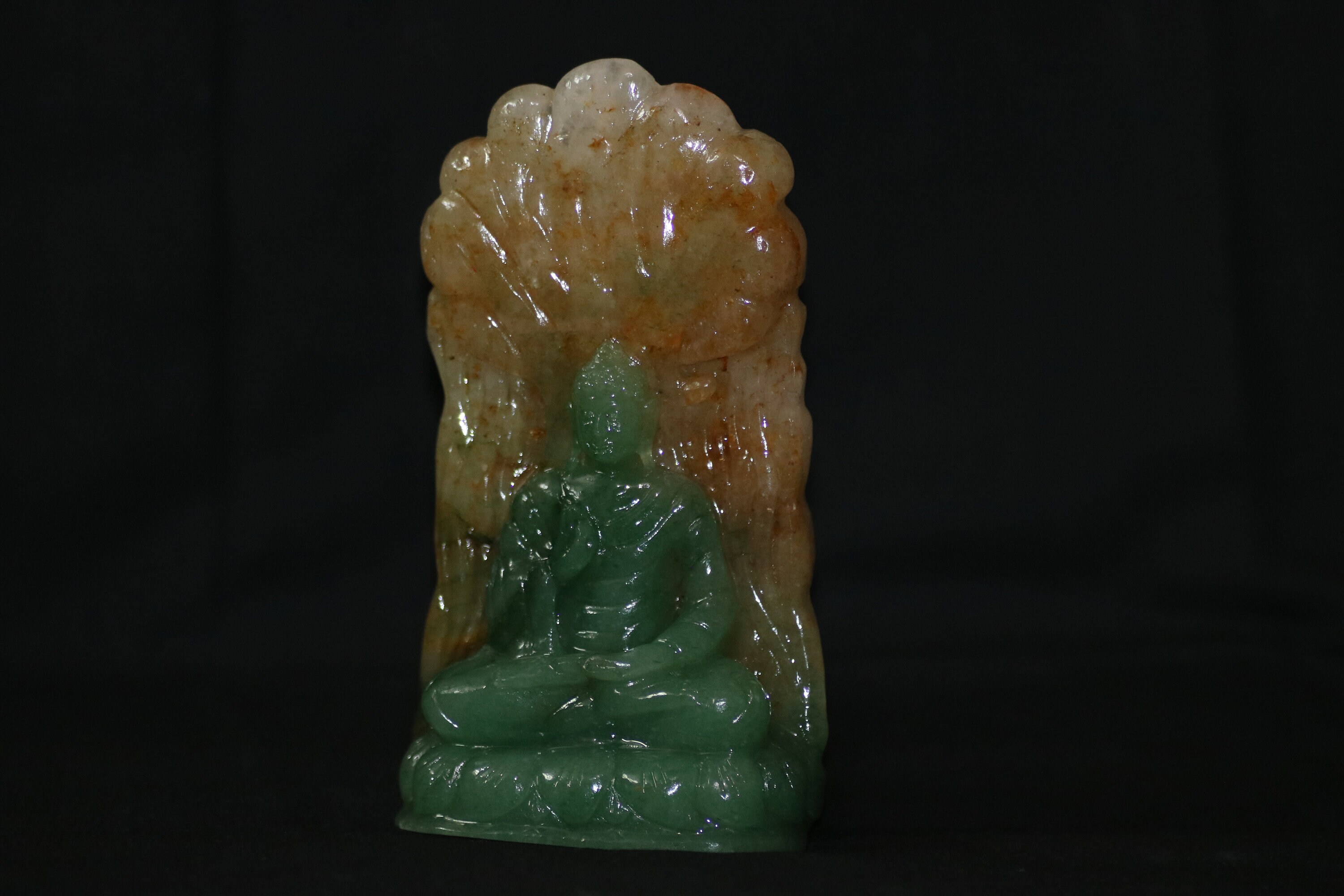 Buddha Statue,jade Hand Carved Buddhist Figurine,natural Double Color ...
