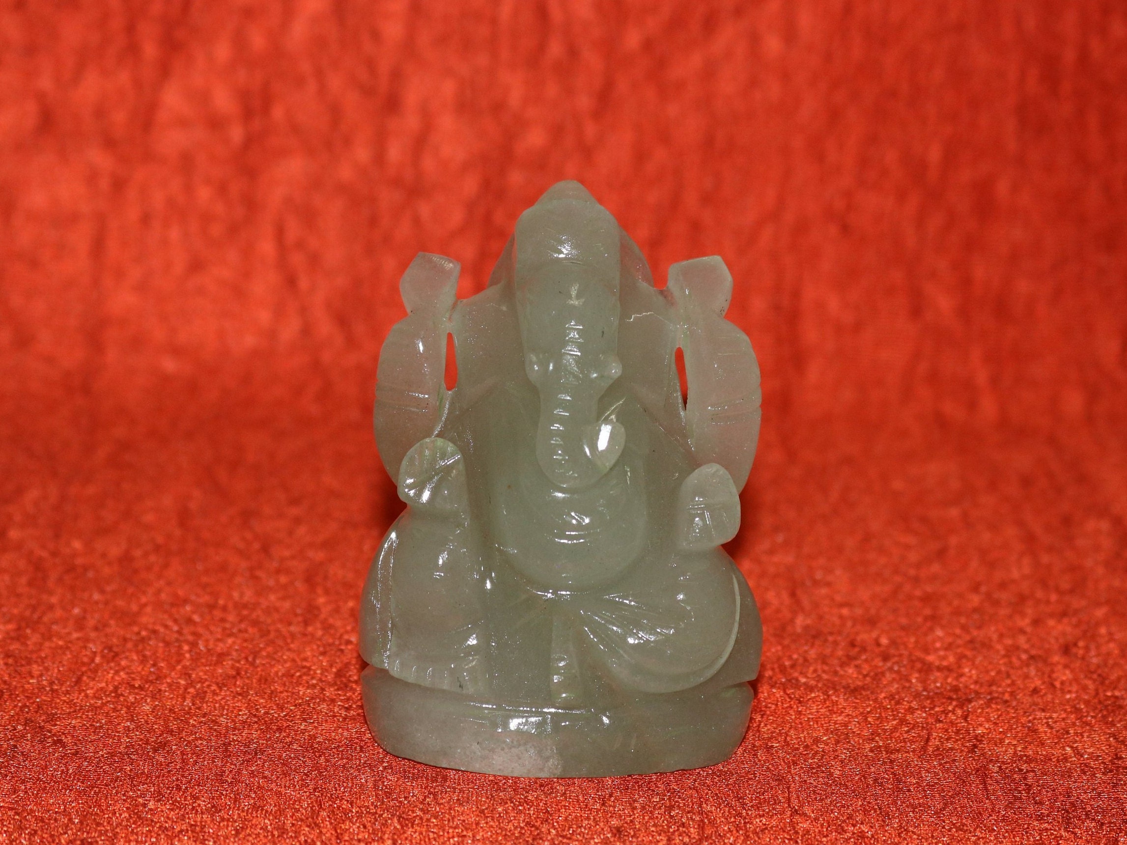 Ganesh Statuehindu God Ganesha Natural Green Aventurine | Etsy