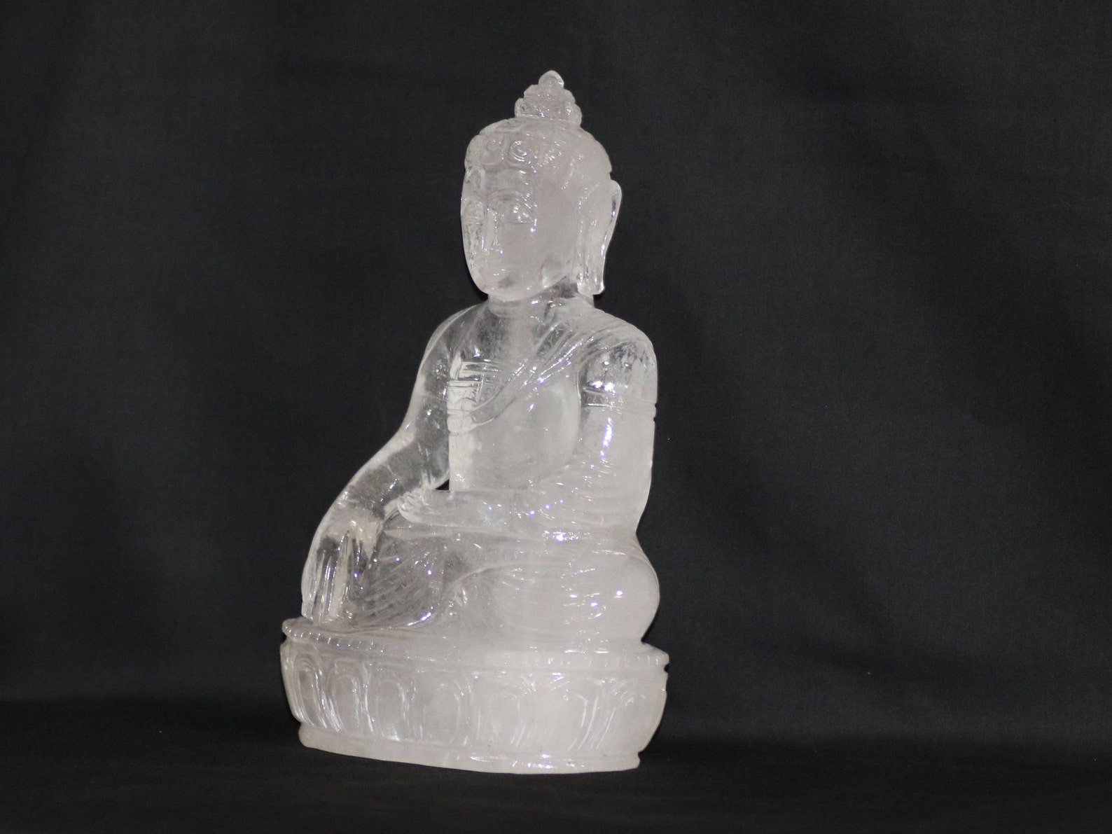 Crystal BuddhaNatural Quartz Buddha FigurineTibetan Healing | Etsy