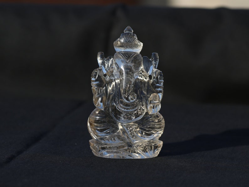 Crystal Ganesh the First Worship God-natural Clear Crystal - Etsy