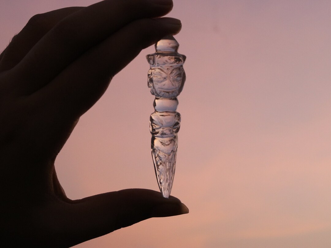 Crystal Phurba, Natural Quartz Vajrakila, Buddhist Ritual Dagger, Hand ...