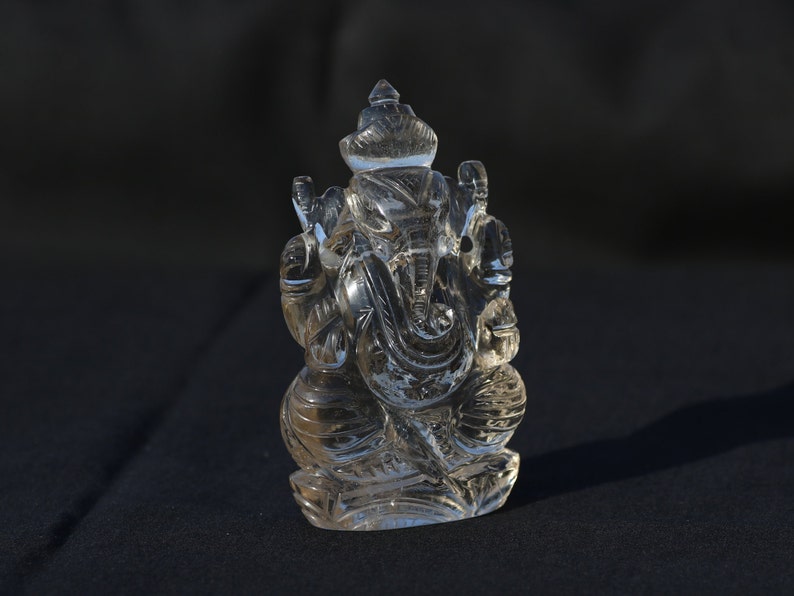 Crystal Ganesh the First Worship God-natural Clear Crystal - Etsy