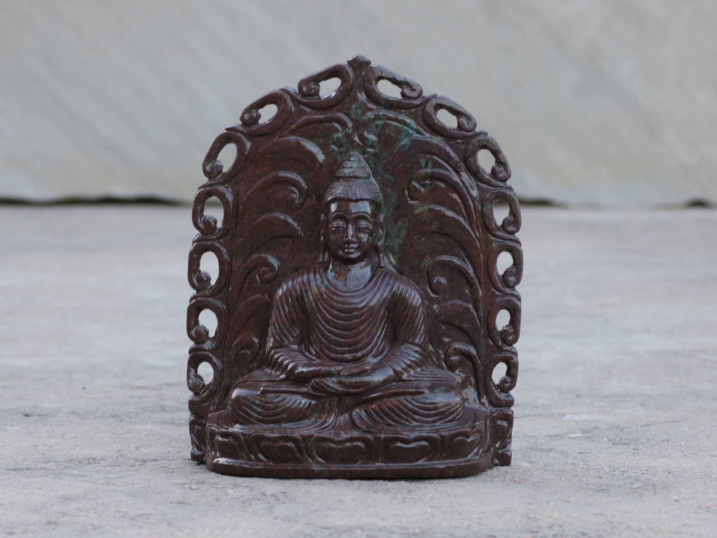 Ruby Buddha Statue Natural Ruby Zoisite Gem Stone Buddha - Etsy