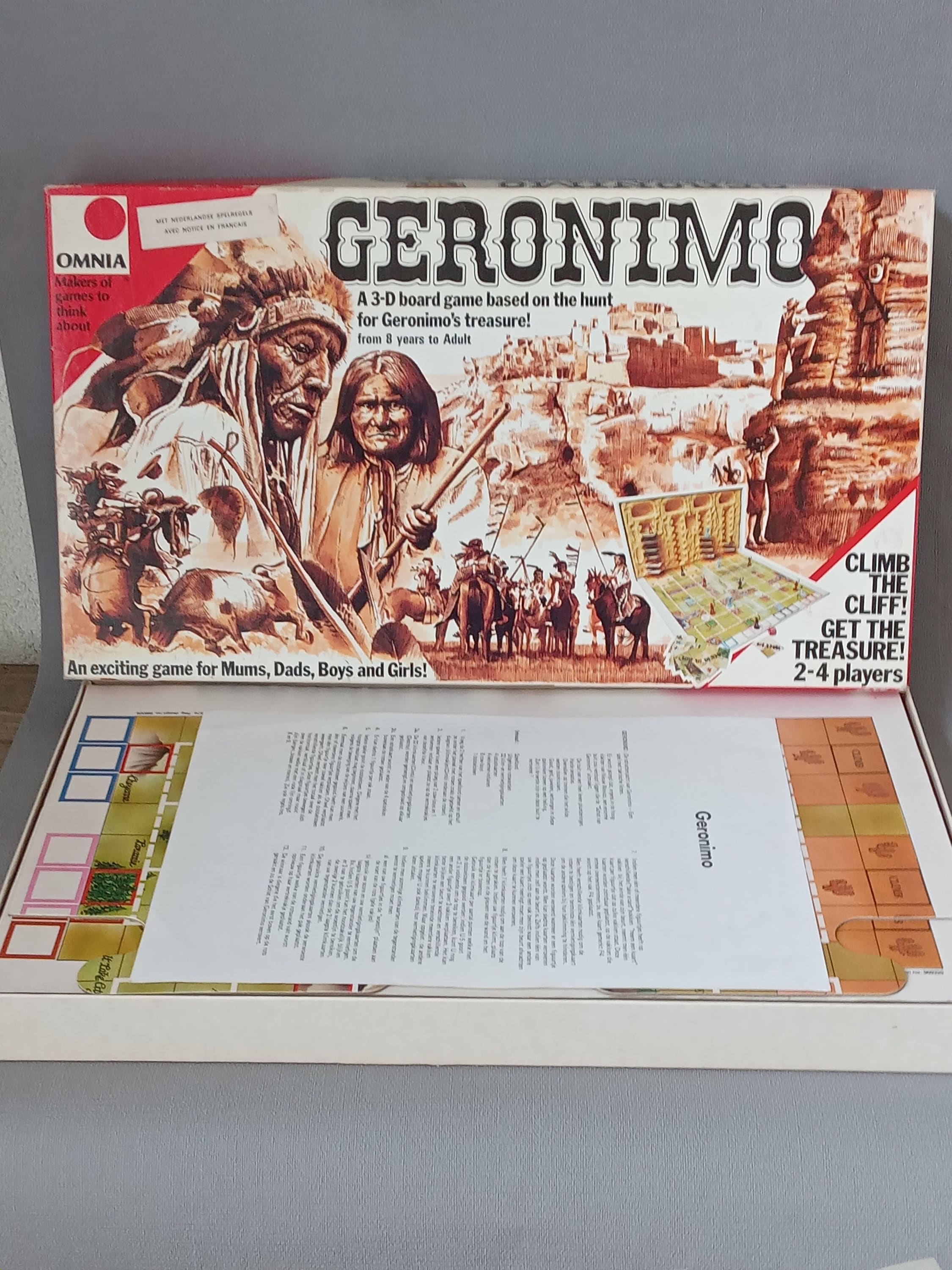 Geronimo Boardgame , Complete Game, Vintage Complete Rare Boardgame ...