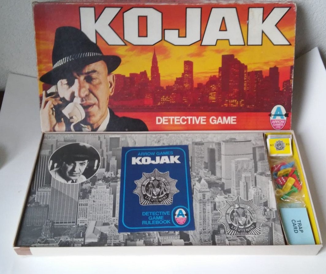 Kojak Boardgame - Detective Boardgame - Tv Boardgame - Boardgames ...