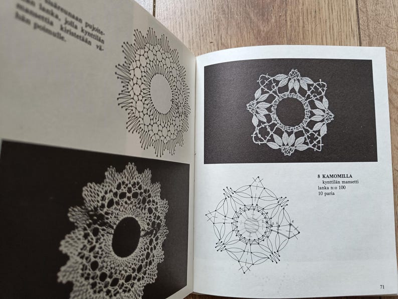 BOOK Lace Crochet and Bobbin, Pitseja Virkaten Ja Nyplaten, Eeva Liisa ...