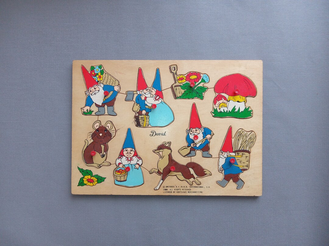 David De Kabouter Puzzle, Wooden Puzzle David, Easy Lift Knobs ...