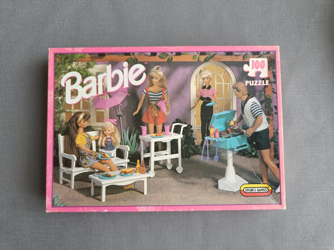 1 Vintage Barbie Barbeque Puzzle 1996 Mattel Barbie Puzzele, Complete ...