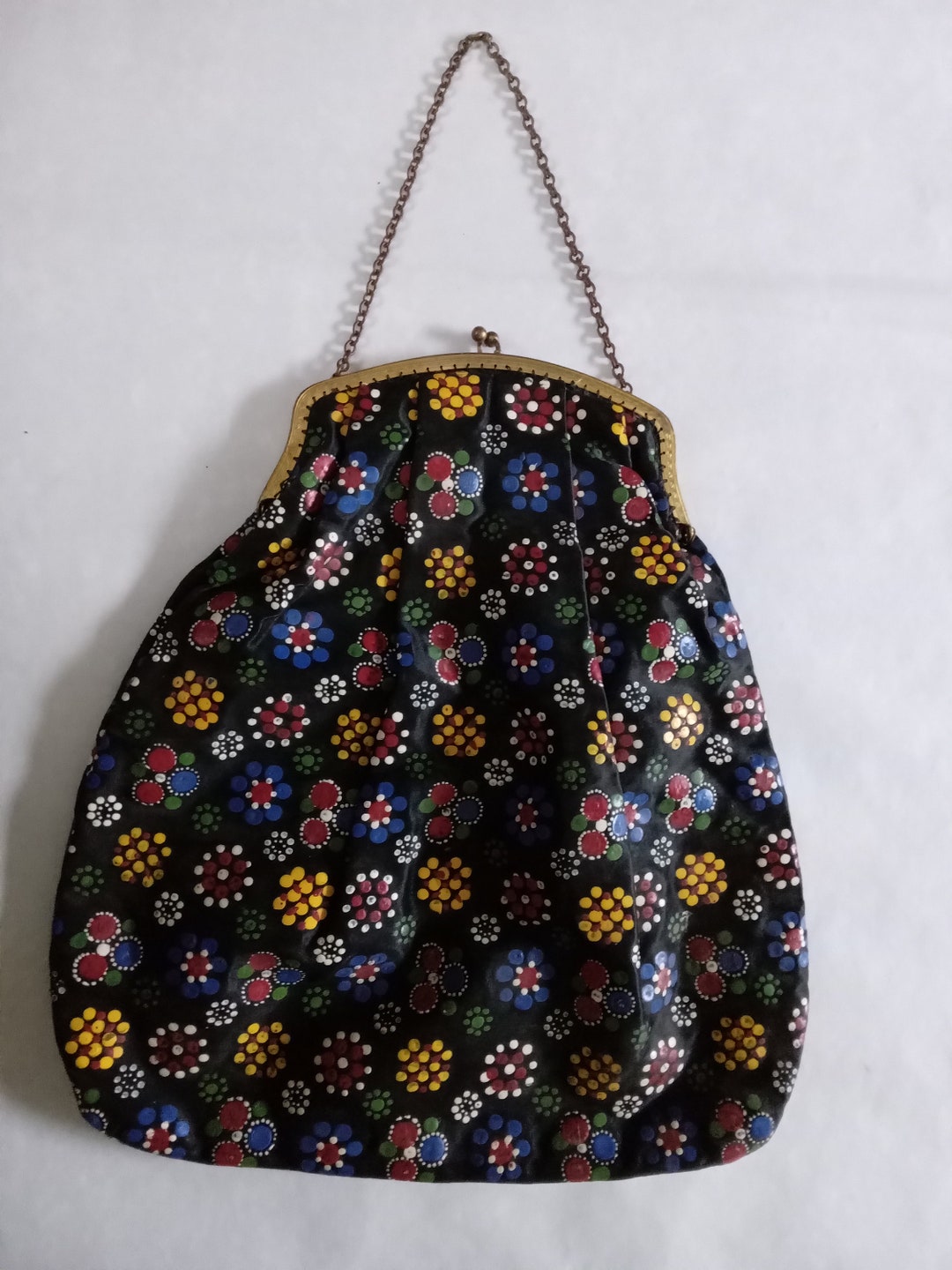 Vintage Dutch Stipwerk Traditional Bag Staphorst Handprinted From ...