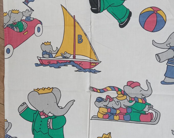Retro Vintage Babar Fabric ( 115 X 50 Cm) Cotton Babar Fabric for ...