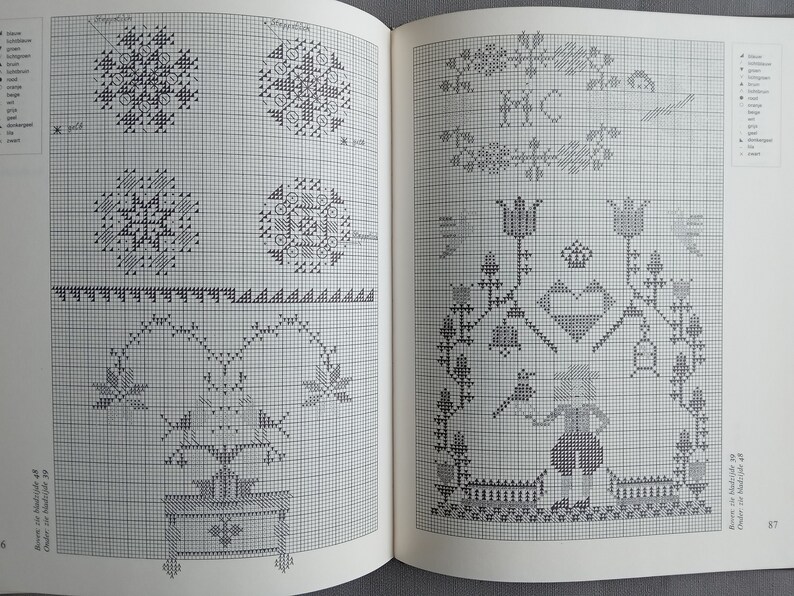 BOOK Embroidered Samplers of Different Countries - German Dutch ...